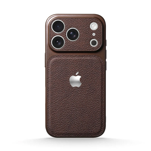 Brown | iPhone Lychee Texture Leather Case – CASEPEACH