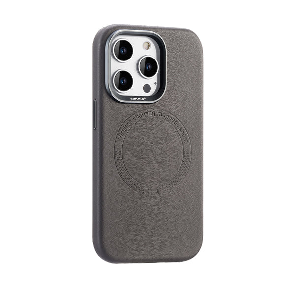 Titanium Gray | iPhone Leather Magsafe Case – CASEPEACH
