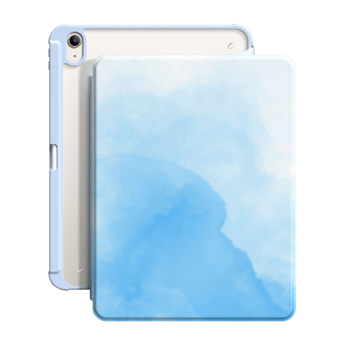 Watercolor Blue | iPad Series Snap 360° Stand Impact Resistant Case ...