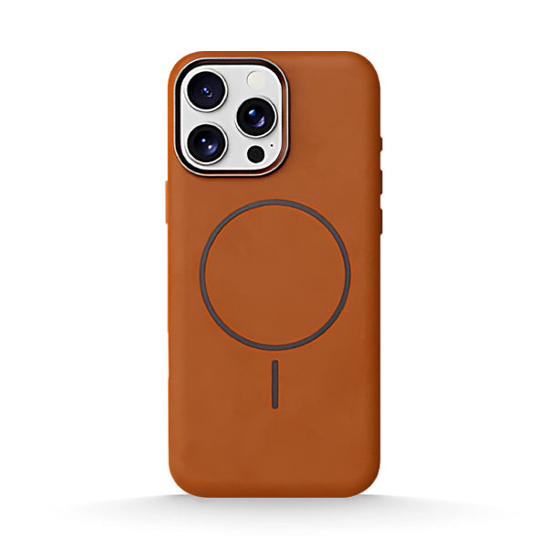 Amber Orange | iPhone Skin-feel Leather Texture Case – CASEPEACH