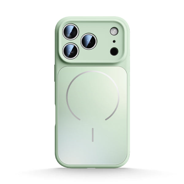 Light Cyan | iPhone Large Window Liquid Silicone Case – CASEPEACH
