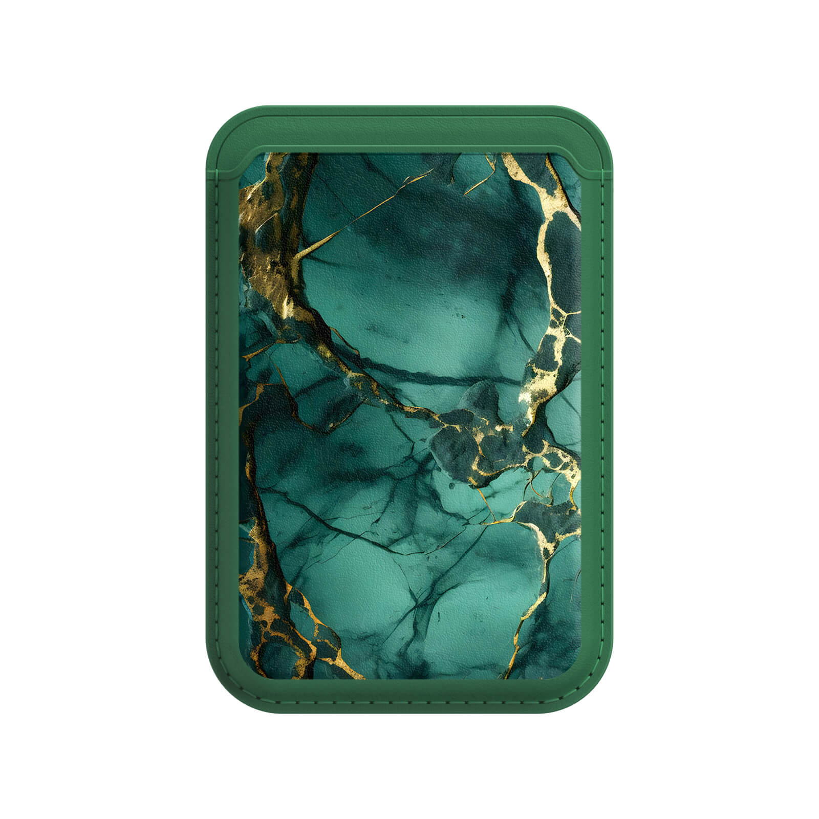 Broken Agate Green | Leather Wallet with MagSafe – CASEPEACH